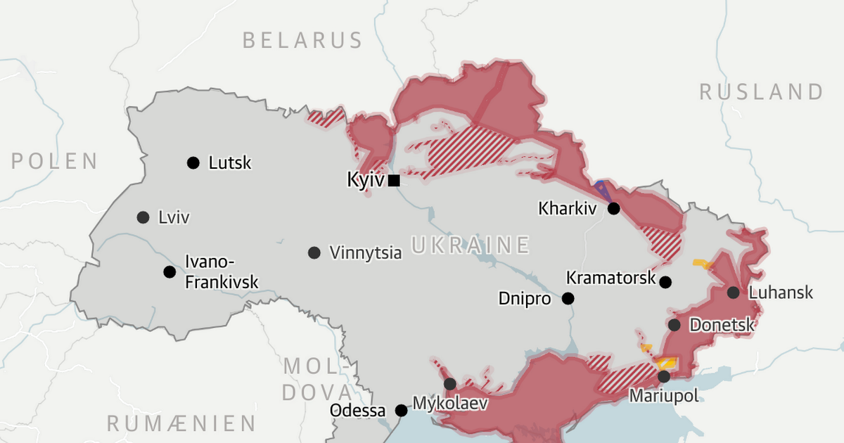 Kort over slagmarken: Sådan er fronterne i krigen mellem Ukraine og Rusland